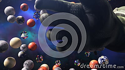 3D Visualization of Space Objects Grouped Together Under the Force of ...