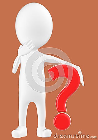 3d White Character , Question Mark Stock Photo | CartoonDealer.com ...
