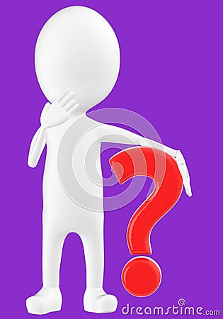 3d White Character , Question Mark Royalty-Free Stock Image ...