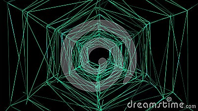 3D Wire Tunnel. 3D Animated Wires Stock Video - Video of motion ...