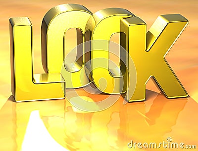 3D Word Look On Yellow Background Royalty-Free Stock Image ...