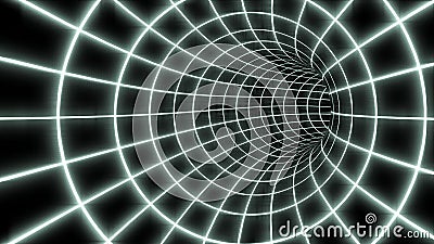 3D wormhole with grid loop stock video. Video of time - 78396419