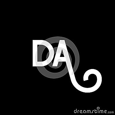 DA Letter Logo Design On Black Background. DA Creative Initials Letter ...