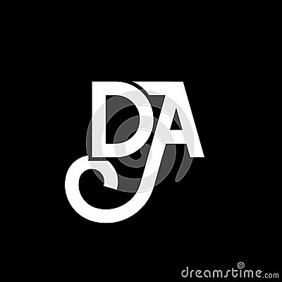 DA Letter Logo Design On Black Background. DA Creative Initials Letter ...
