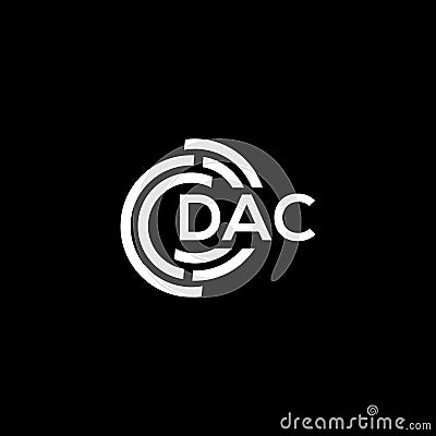 DAC Letter Logo Design On Black Background. DAC Creative Initials ...