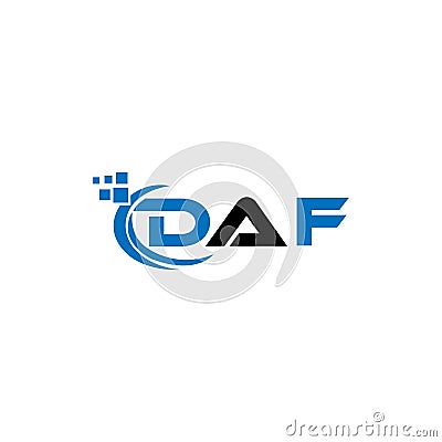 DAF Letter Logo Design On White Background. DAF Creative Initials ...