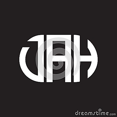 DAH Letter Logo Design On Black Background. DAH Creative Initials ...