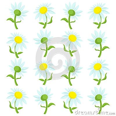 Daisies Design Pattern Vector Illustration | CartoonDealer.com #26649546