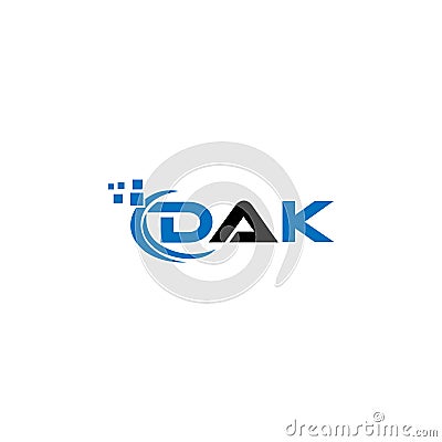 DAK Letter Logo Design On White Background. DAK Creative Initials ...
