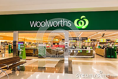 Exterior View Of Woolworths Supermarket In Australia Editorial Image ...