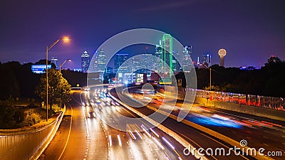 Dallas, Texas, USA Downtown Skyline and Highway Stock Footage - Video ...