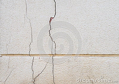 Concrete Fissured Surfaces, Break In Building Facade Stock Photography ...