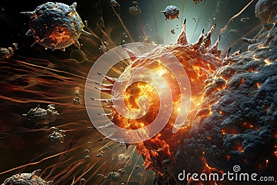 Damaged Cancer Cell Stock Image | CartoonDealer.com #297258007