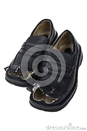 Damaged Old Shoes Close Up Stock Images - Image: 17776604