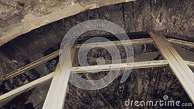 Damaged Walls of the Building Destroyed by Fire. Consequences of the ...