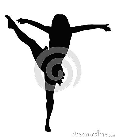 Dancing Girl High Kick Royalty Free Stock Photos - Image: 22333238