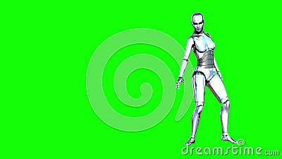 Dancing Robot Girl (Green Screen) Stock Video - Video of girl, real ...