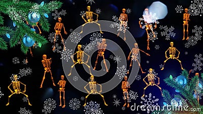 Dancing Skeletons Performing Cyclical Movements Stock Video - Video of ...