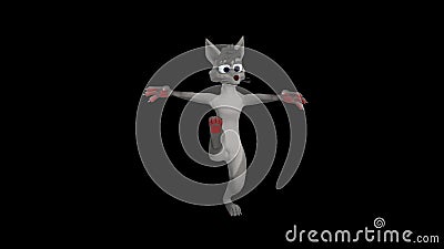 Dancing Wolf. Realistic Professional 3D Animation Stock Footage - Video ...