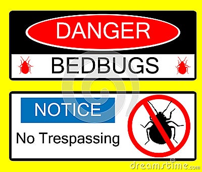 Danger BedBug Hazard Signs Illustrations Stock Photos - Image: 17462093