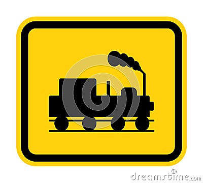 Danger Beware Of Trains Symbol Sign Isolate On White Background,Vector ...