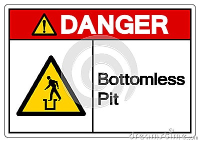 Danger Bottomless Pit Symbol Sign,Vector Illustration, Isolate On White ...