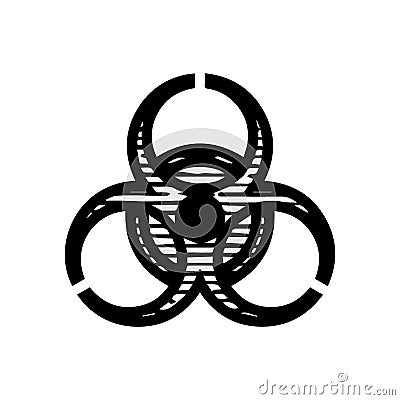 Danger Contamination Icon Hand Drawn Vector Illustration Isolated On ...