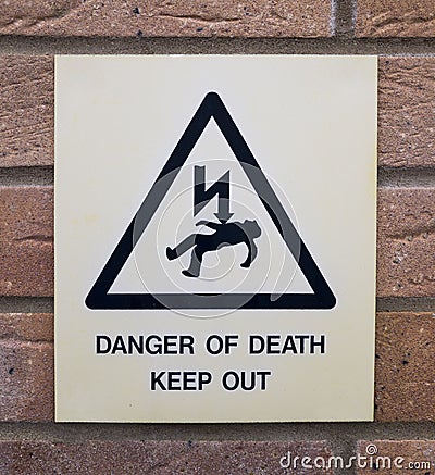 Danger Of Death Keep Out Sign Royalty-Free Stock Image | CartoonDealer ...