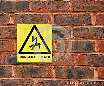 Danger Of Death Warning Sign Royalty-Free Stock Photo | CartoonDealer ...