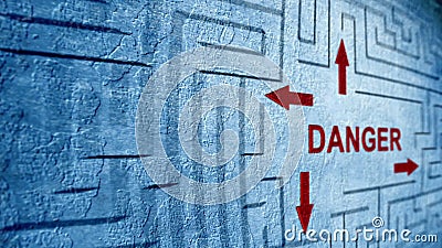 Danger maze concept stock video. Video of threat, confusion - 194279167