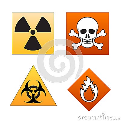 Danger Symbols And Signals Cartoon Vector | CartoonDealer.com #14067913