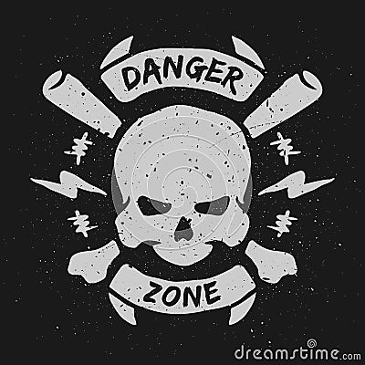 Danger Zone, Emblem. Cartoon Vector | CartoonDealer.com #81731577