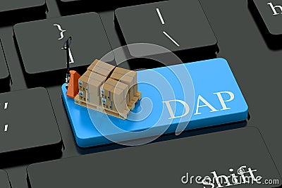 DAP Deliwery Concept On Keyboard Button Stock Image | CartoonDealer.com ...