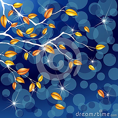 Dark Blue Autumn Background With Transparencies Stock Photos - Image ...