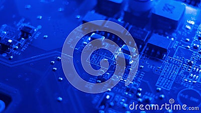 Technology blue background stock video. Video of motion - 47072959