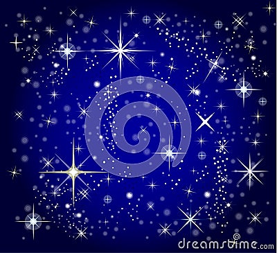 Dark Blue Sky And Star Background Stock Photo - Image: 10599710