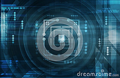 Dark Blue Tech Background Stock Photo - Image: 23549760