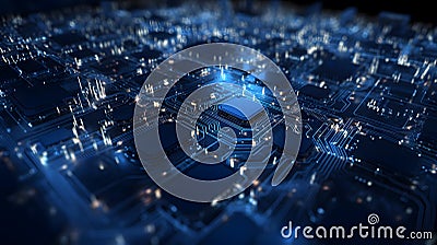 Dark Blue Technology Aesthetics: Artificial Intelligence Stock ...