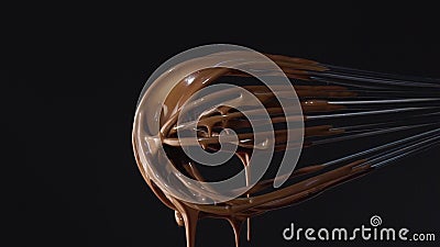 Dark Chocolate Dripping from Whisk Stock Video - Video of cocoa, candy ...