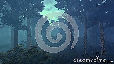 Dark forest. 3d animation stock video. Video of fall - 79040413