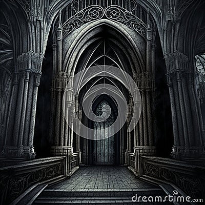 Dark Gothic Architecture Stock Illustration | CartoonDealer.com #266892547