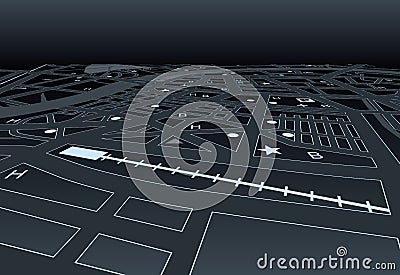 Dark Street Map Vector Illustration | CartoonDealer.com #13222168