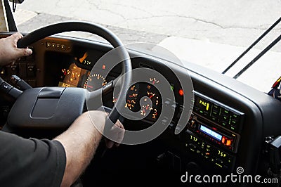 Dashboard Bus Driver Stock Photo | CartoonDealer.com #1681332