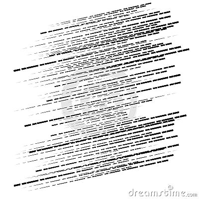 Dashed Irregular Lines. Segment Horizontal Stripes / Lines. Straight ...