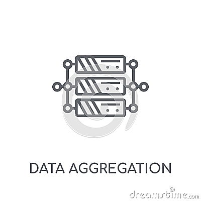Data Aggregation Linear Icon. Modern Outline Data Aggregation Lo Vector Illustration ...
