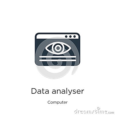 Data Analyser Icon Vector. Trendy Flat Data Analyser Icon From Computer ...