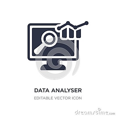 Data Analyser Icon On White Background. Simple Element Illustration ...