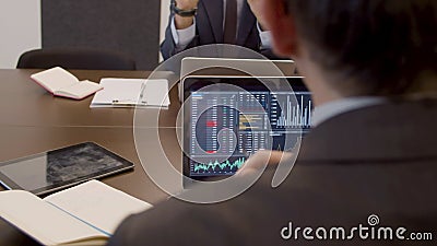 Data Analysts Sitting in Meeting Room and Working Together Stock ...