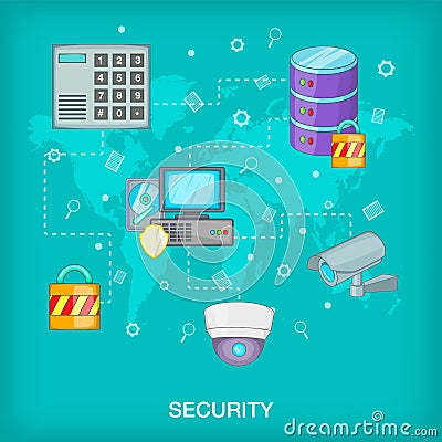 Data Base Concept Structure, Cartoon Style Vector Illustration ...