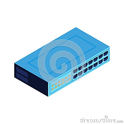 Data Center Switch Composition Vector Illustration | CartoonDealer.com ...